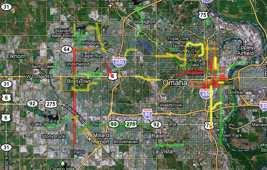 Mapped Transportation Priorities for Omaha – Mode Shift Omaha